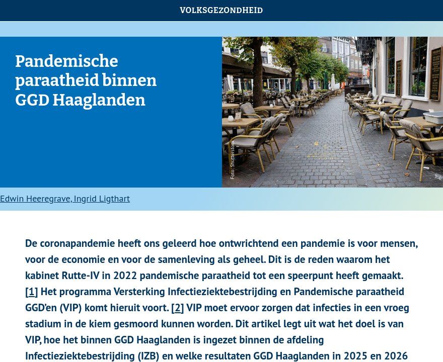 Gezondheid in cijfers - Epidemiologisch bulletin #1-2025